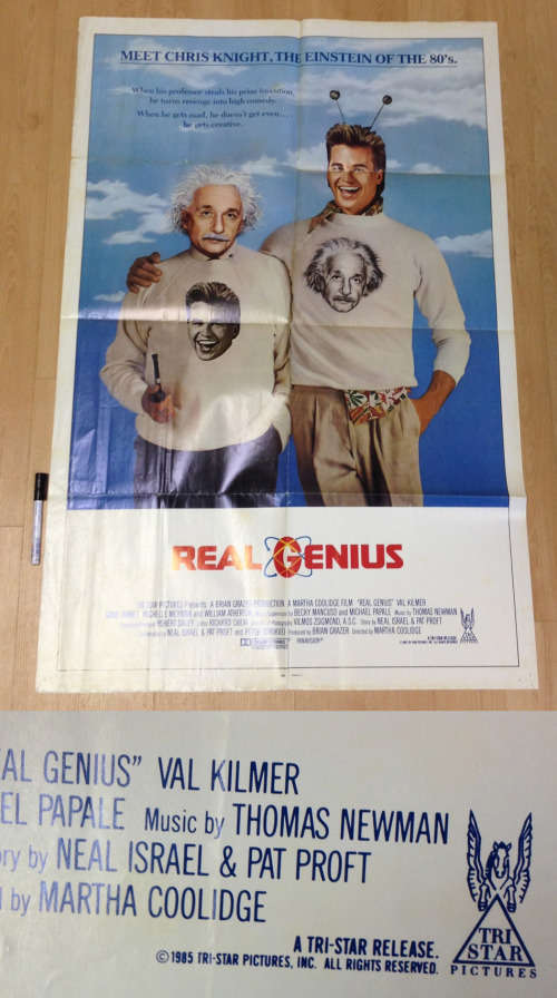 Posters - Vintage REAL GENIUS 1985 movie Poster starring Val Kilmer for sale in Cape Town (ID ...